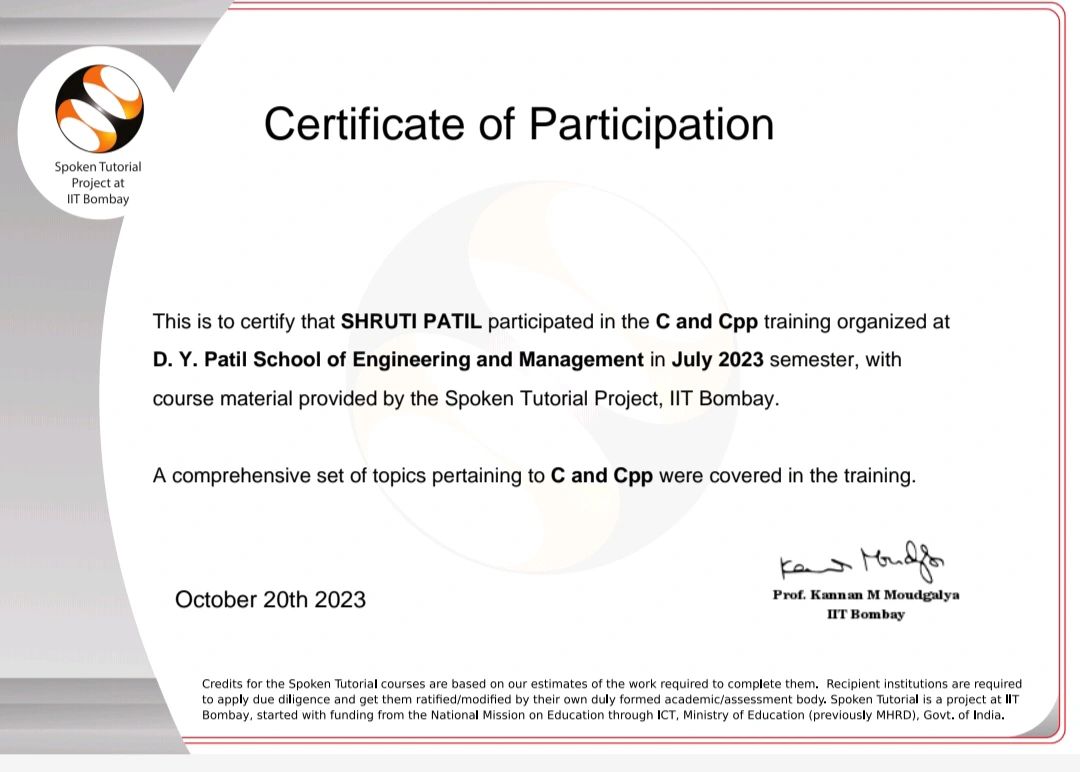 Shruti Patil on LinkedIn: #coding #cprogramming #cpp #iitbombay # ... Shruti Patil on LinkedIn: #coding #cprogramming #cpp #iitbombay # ...