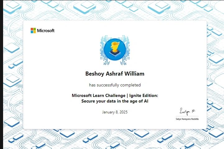 Beshoy Ashraf on LinkedIn: #microsoft #cybersecurity #ai # ... Beshoy Ashraf on LinkedIn: #microsoft #cybersecurity #ai # ...
