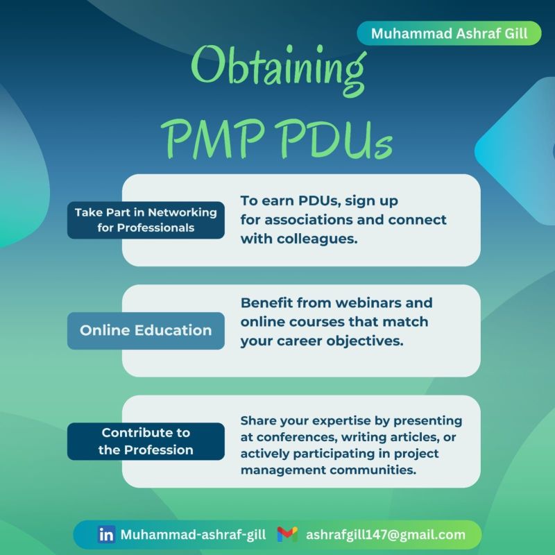 Muhammad Ashraf Gill PMP®,MBA®,Prince2® on LinkedIn: PMP PDUs ... Muhammad Ashraf Gill PMP®,MBA®,Prince2® on LinkedIn: PMP PDUs ...