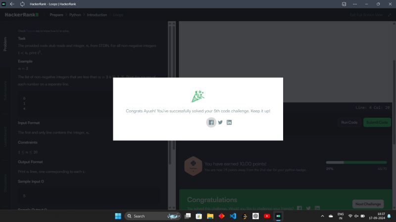Ayush Tenguriya on LinkedIn: #pythonlearning #problemsolving # ... Ayush Tenguriya on LinkedIn: #pythonlearning #problemsolving # ...