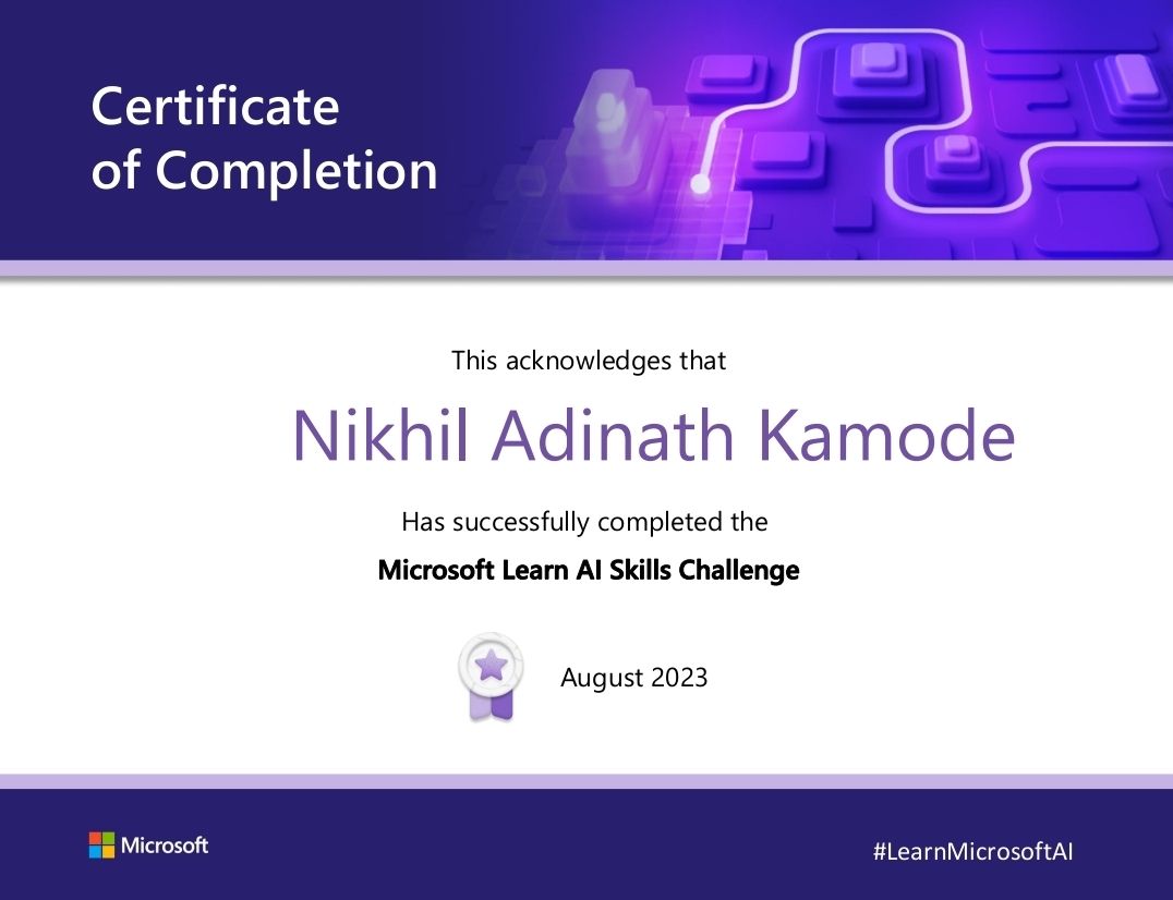 #learnmicrosoftai | Nikhil Kamode #learnmicrosoftai | Nikhil Kamode