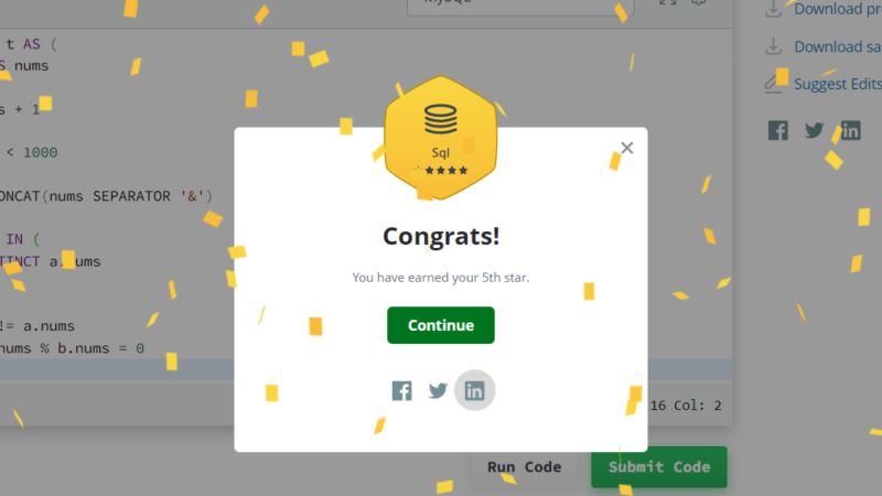 Sayani Ghatak on LinkedIn: #sql #hackerrank #codingjourney # ... Sayani Ghatak on LinkedIn: #sql #hackerrank #codingjourney # ...