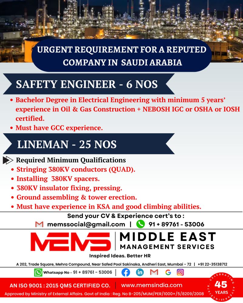 Middle East Management Services LLP on LinkedIn: #safetyengineer # ... Middle East Management Services LLP on LinkedIn: #safetyengineer # ...