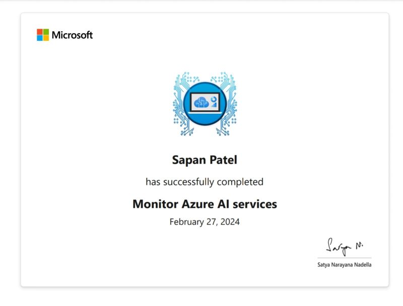 #azureai #ai #microsoftai #azurecloud | Sapan Patel #azureai #ai #microsoftai #azurecloud | Sapan Patel