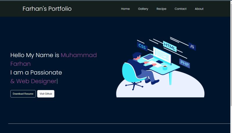 Muhammad Farhan on LinkedIn: Created a Portfolio WebPage Using Html Css ... Muhammad Farhan on LinkedIn: Created a Portfolio WebPage Using Html Css ...
