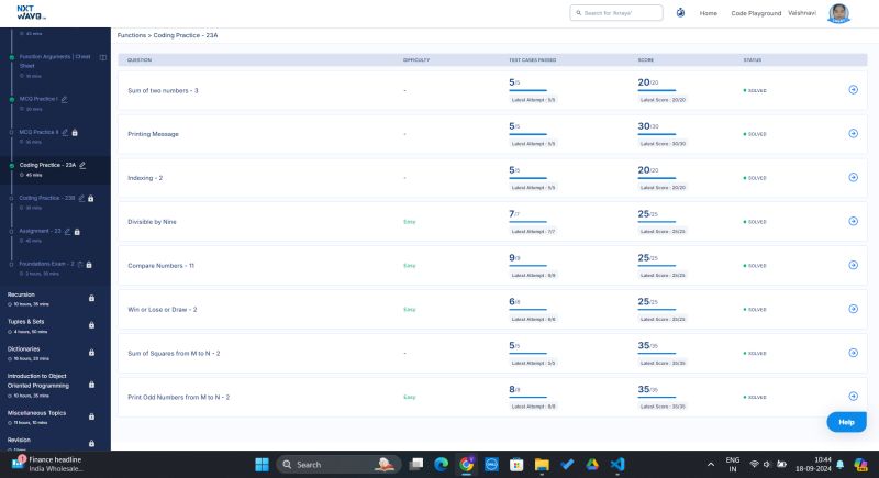 Vaishnavi Saudagar on LinkedIn: #codingpractice #functions #nxtwave # ... Vaishnavi Saudagar on LinkedIn: #codingpractice #functions #nxtwave # ...