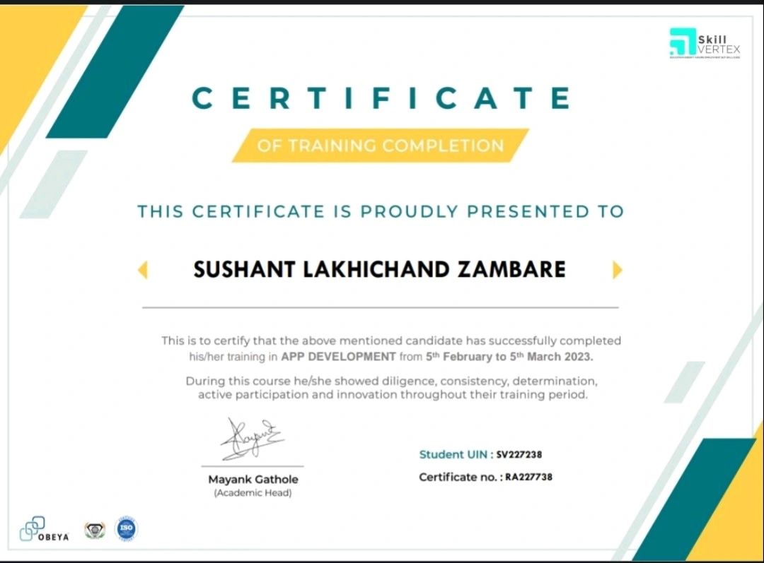 Sushant Zambare posted on LinkedIn Sushant Zambare posted on LinkedIn