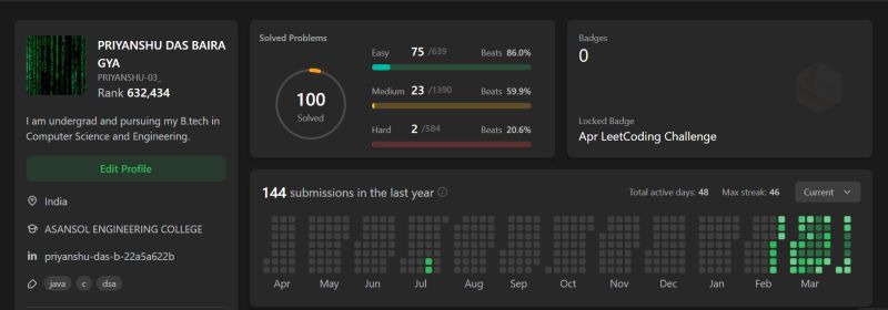 PRIYANSHU DAS on LinkedIn: #java #leetcode #dsa #leetcode2023 # ... PRIYANSHU DAS on LinkedIn: #java #leetcode #dsa #leetcode2023 # ...