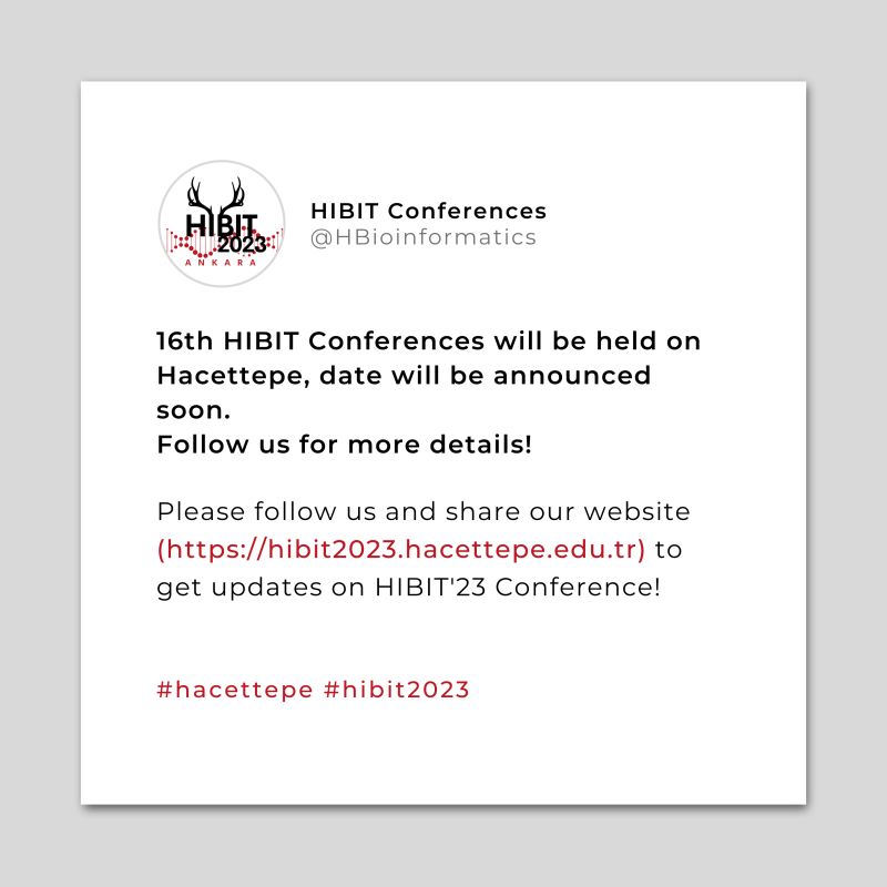 HIBIT Bioinformatics on LinkedIn: #hibit2023 HIBIT Bioinformatics on LinkedIn: #hibit2023