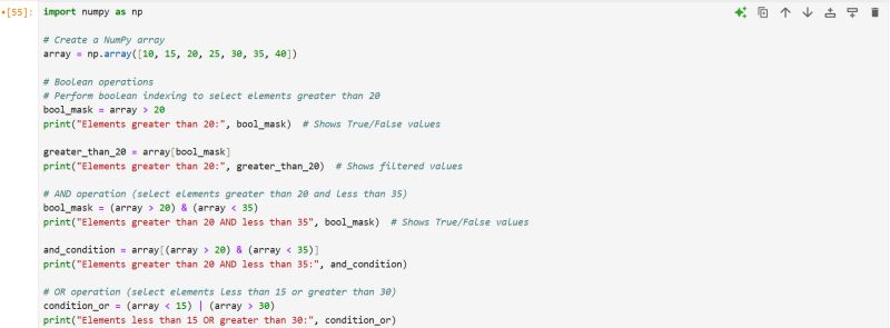 Day 11: NumPy Boolean array Welcome to day 11 of my 15 days challenge ... Day 11: NumPy Boolean array Welcome to day 11 of my 15 days challenge ...