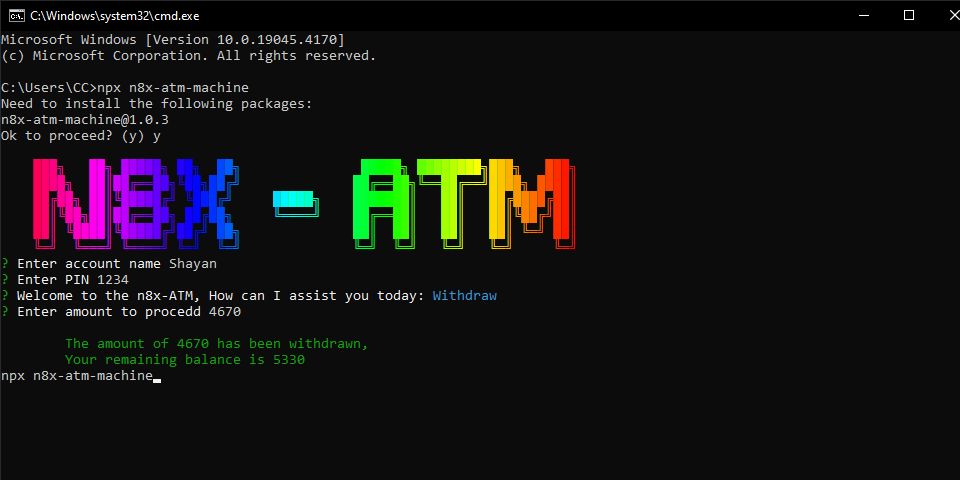 My ATM project with node.js and typescript | Syed Shayan posted on the ... My ATM project with node.js and typescript | Syed Shayan posted on the ...