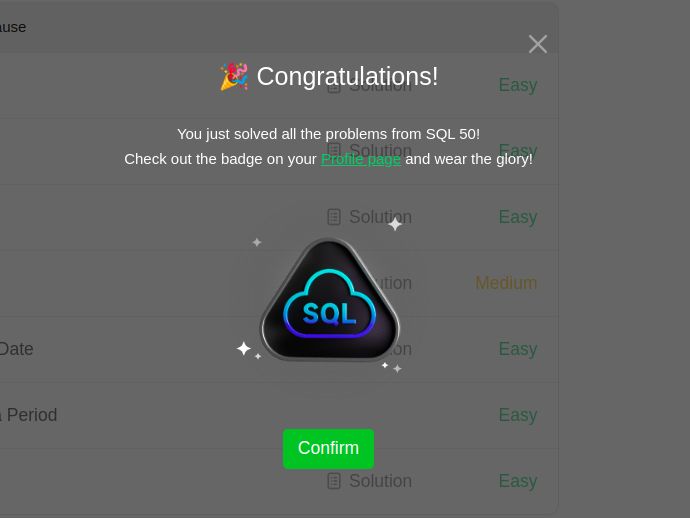 #sql #mysql #leetcode #learning #achievement #learning_journey | Amira ... #sql #mysql #leetcode #learning #achievement #learning_journey | Amira ...