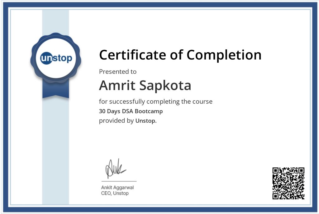 Amrit Sapkota on LinkedIn: #dsa #javascript #problemsolving # ... Amrit Sapkota on LinkedIn: #dsa #javascript #problemsolving # ...