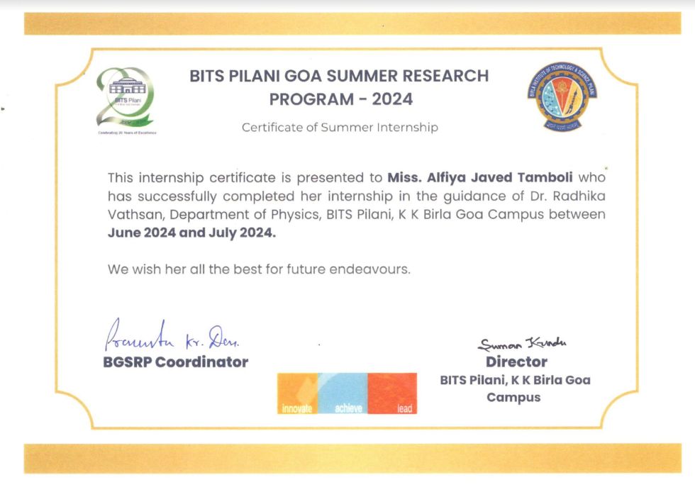 Alfiya Tamboli on LinkedIn: #quantumcomputing #research #bitsgoa Alfiya Tamboli on LinkedIn: #quantumcomputing #research #bitsgoa