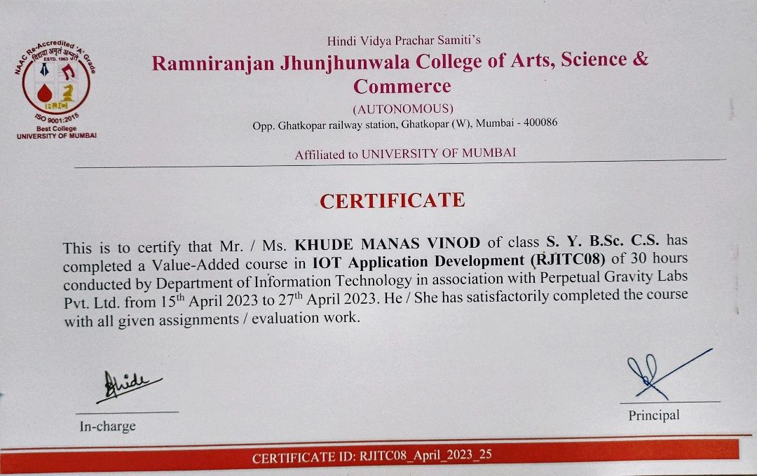 #iot #appdevelopment #innovation #techskills | Manas Khude #iot #appdevelopment #innovation #techskills | Manas Khude