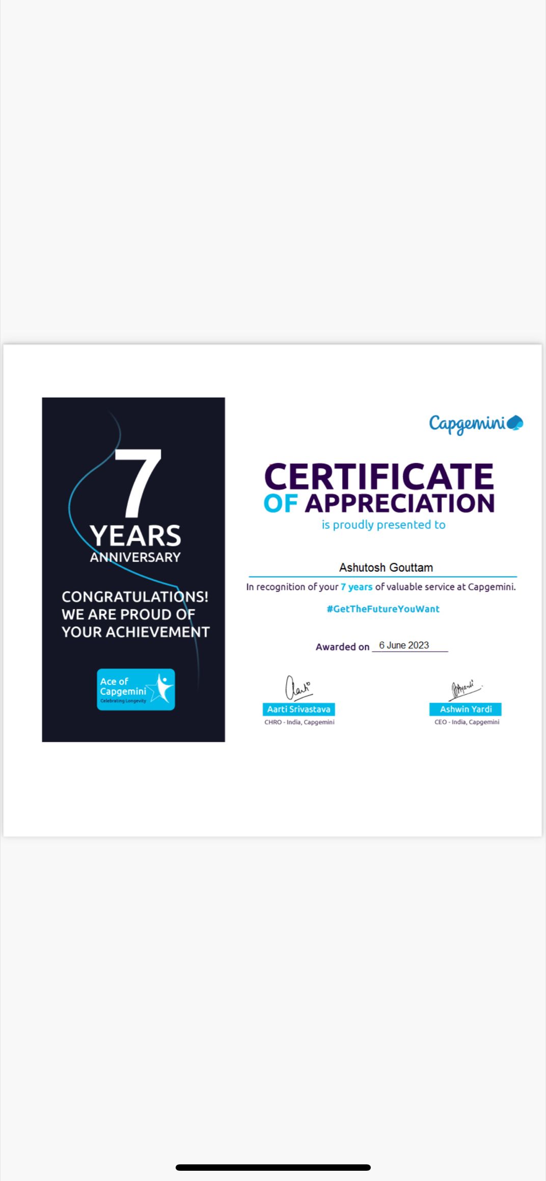 Ashutosh Gouttam on LinkedIn: #workmilestone Ashutosh Gouttam on LinkedIn: #workmilestone