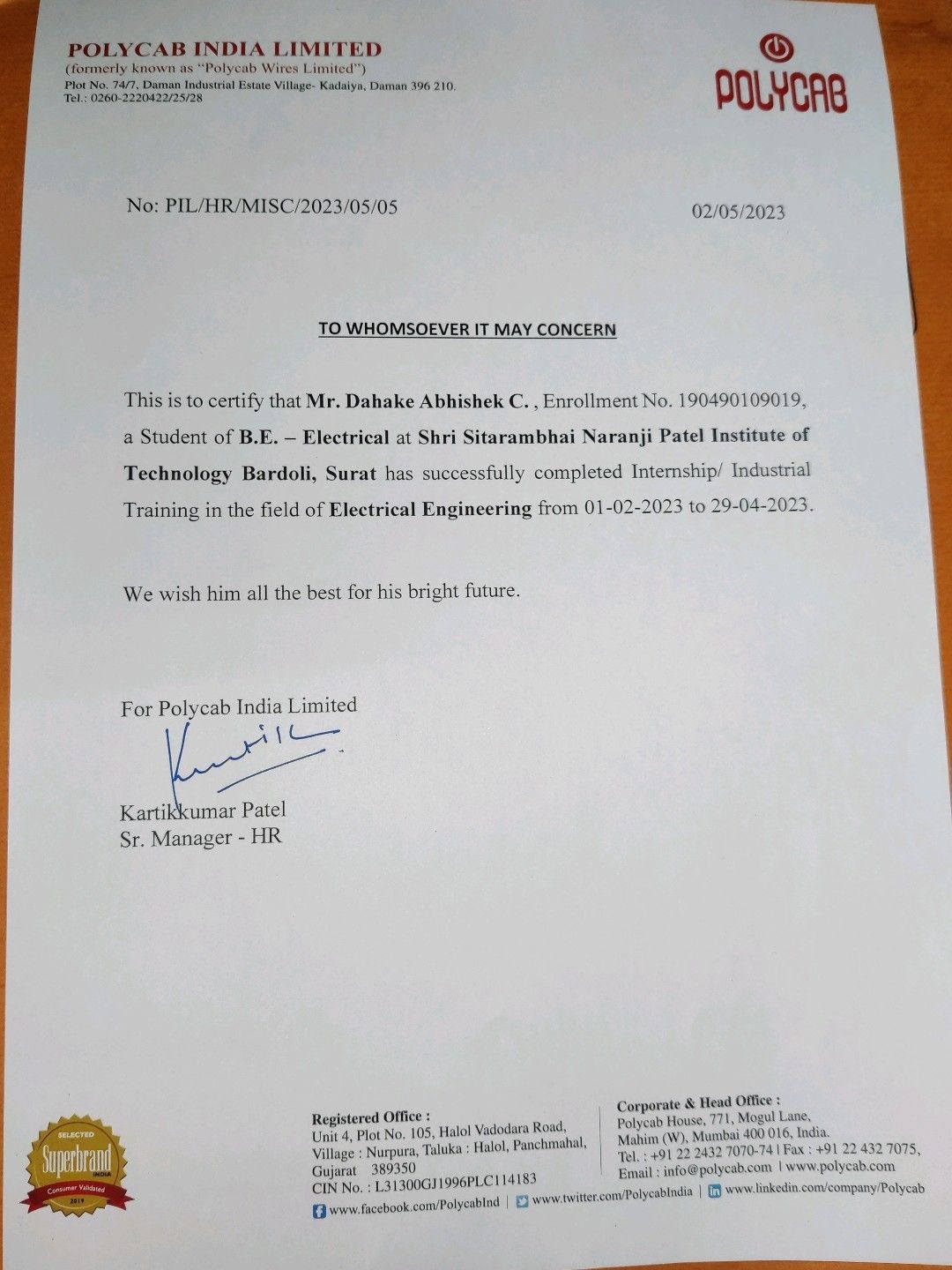 Abhishek Dahake on LinkedIn: #electrical #engineer #internship Abhishek Dahake on LinkedIn: #electrical #engineer #internship