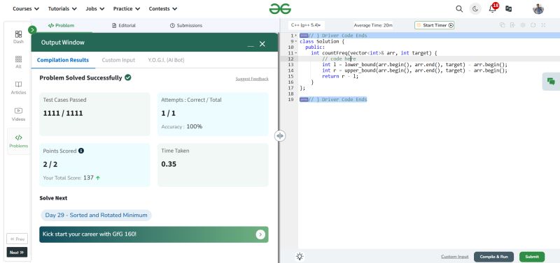 Deepak Katiyar on LinkedIn: #gfg160 #codingjourney #problemsolving #gfg ... Deepak Katiyar on LinkedIn: #gfg160 #codingjourney #problemsolving #gfg ...