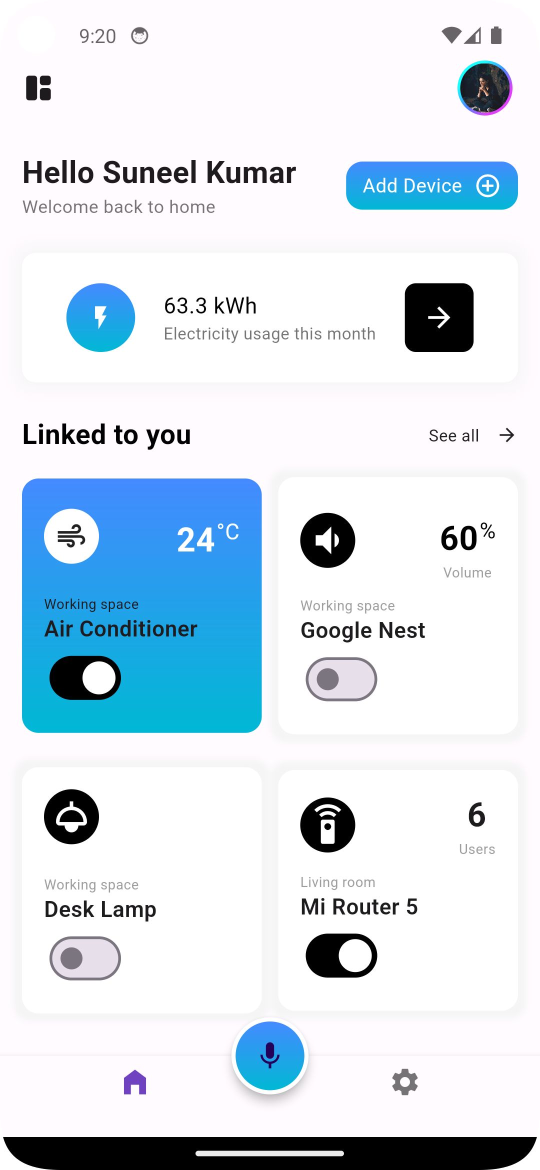 I have design a smart home app in Flutter, Please like and share ... I have design a smart home app in Flutter, Please like and share ...