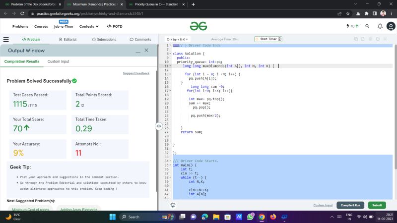 Deepesh Ahirwar on LinkedIn: Hello, connections today i solved POTD on GFG. Deepesh Ahirwar on LinkedIn: Hello, connections today i solved POTD on GFG.