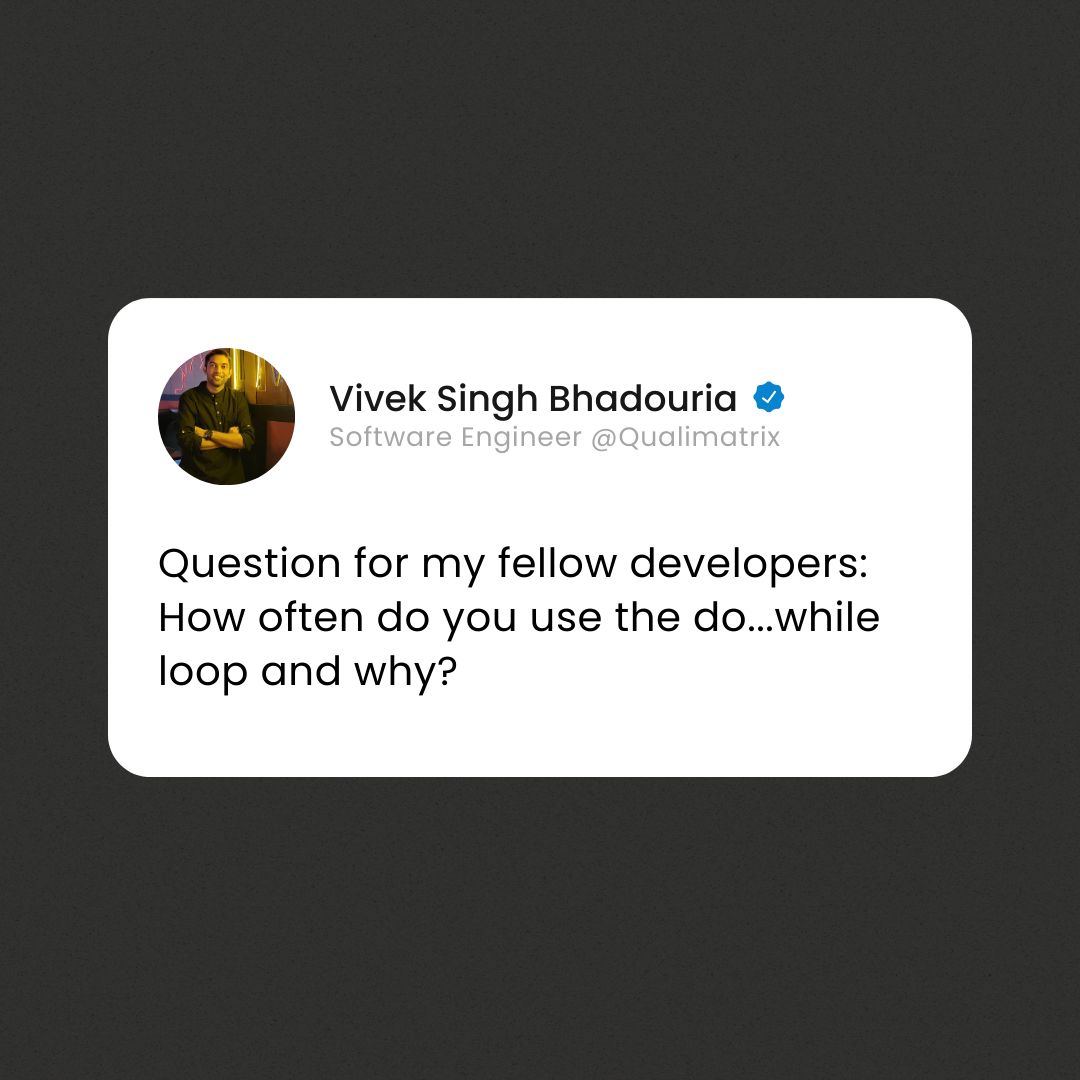 #coding #dowhile #loop | Vivek Singh Bhadouria #coding #dowhile #loop | Vivek Singh Bhadouria