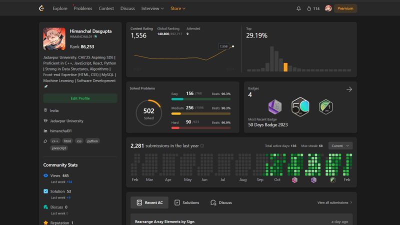 Himanchal Dasgupta on LinkedIn: #leetcode #coding #problemsolving # ... Himanchal Dasgupta on LinkedIn: #leetcode #coding #problemsolving # ...