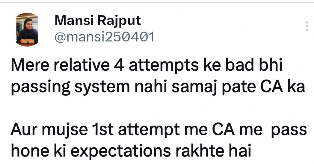 Mansi Rajput on LinkedIn: #caaspirants #cajokes #camemes Mansi Rajput on LinkedIn: #caaspirants #cajokes #camemes