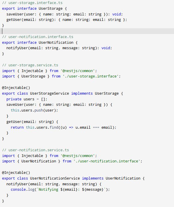 Mastering SOLID Principles in NestJS & TypeScript - Interface ... Mastering SOLID Principles in NestJS & TypeScript - Interface ...