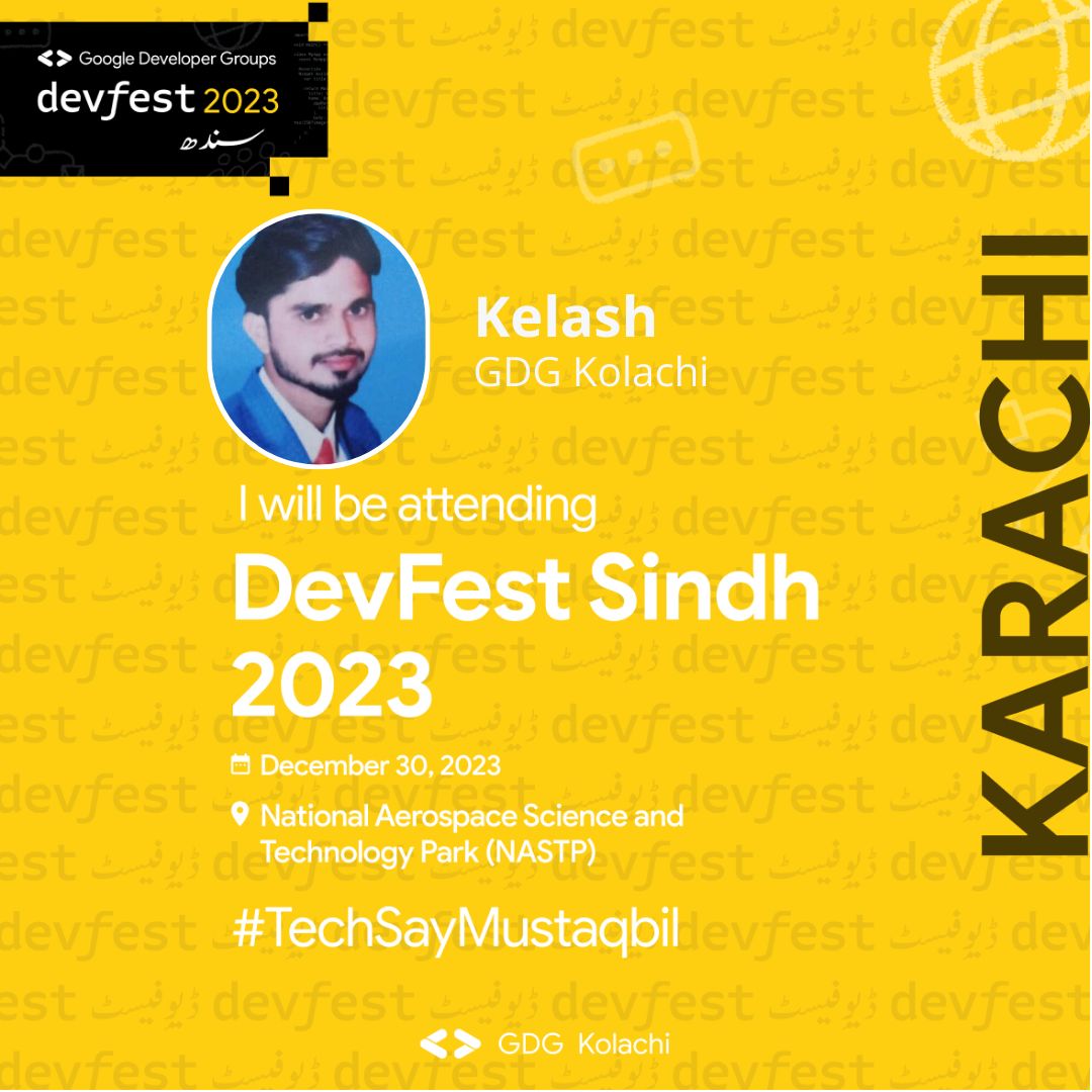 Kelash Kumar on LinkedIn: #devfestsindh2023 #techsaymustaqbil #google # ... Kelash Kumar on LinkedIn: #devfestsindh2023 #techsaymustaqbil #google # ...