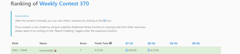 Harshit Bhainsora on LinkedIn: #leetcode #contest #coding #dsa # ... Harshit Bhainsora on LinkedIn: #leetcode #contest #coding #dsa # ...