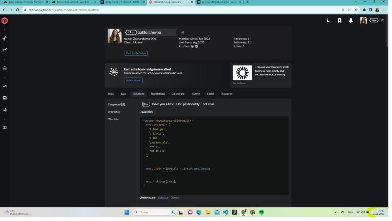 Olha Zakharchevna on LinkedIn: #100daysofcode #codenewbie #javascript # ... Olha Zakharchevna on LinkedIn: #100daysofcode #codenewbie #javascript # ...