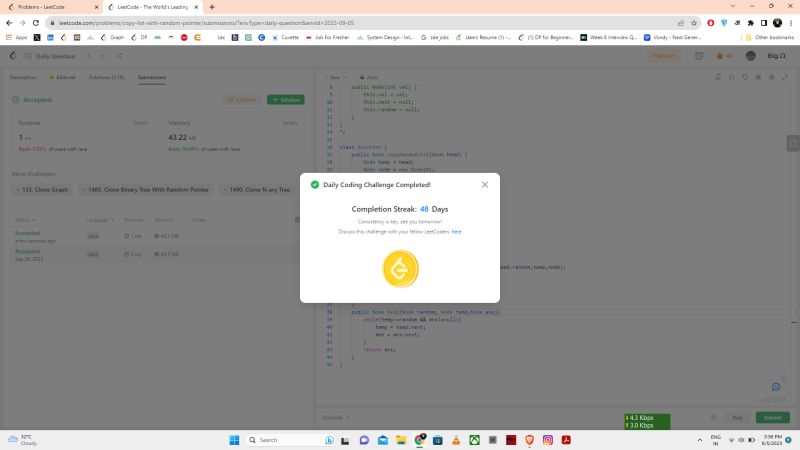 #365daysofcode #100daysofcode #leetcode #dsa #streak #potd | Sujal Sharma #365daysofcode #100daysofcode #leetcode #dsa #streak #potd | Sujal Sharma