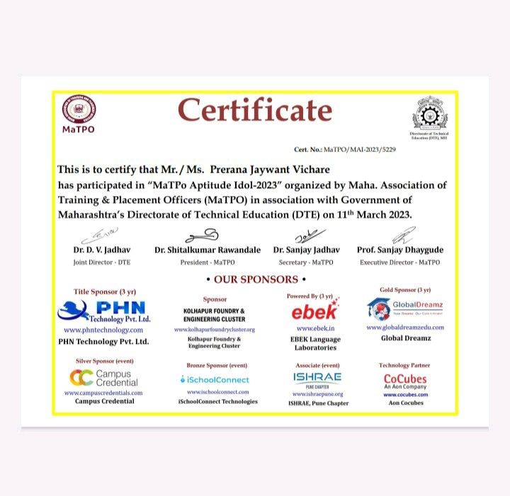 Prerana Vichare on LinkedIn: I’m happy to share that I’ve obtained a ... Prerana Vichare on LinkedIn: I’m happy to share that I’ve obtained a ...