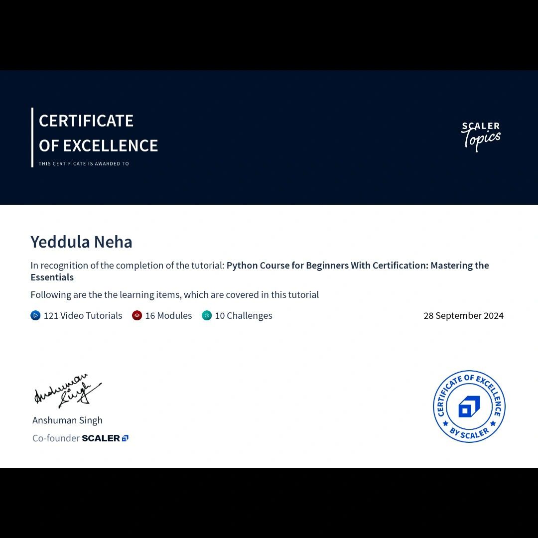 Neha Reddy on LinkedIn: #python #programming #scalertopics # ... Neha Reddy on LinkedIn: #python #programming #scalertopics # ...