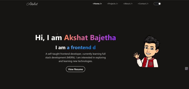 Akshat Bajetha on LinkedIn: 🌟 Excited to share my brand-new portfolio ... Akshat Bajetha on LinkedIn: 🌟 Excited to share my brand-new portfolio ...