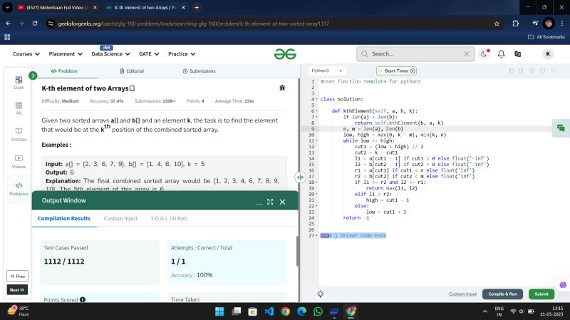 #gfg160 #geekstreak2025 #python #dsa #binarysearch # ... #gfg160 #geekstreak2025 #python #dsa #binarysearch # ...