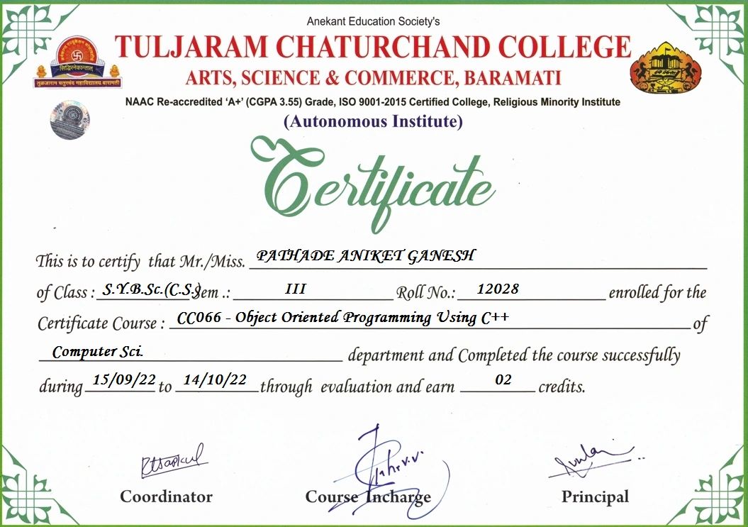 Aniket Pathade on LinkedIn: Object Oriented Programming Language Using ... Aniket Pathade on LinkedIn: Object Oriented Programming Language Using ...