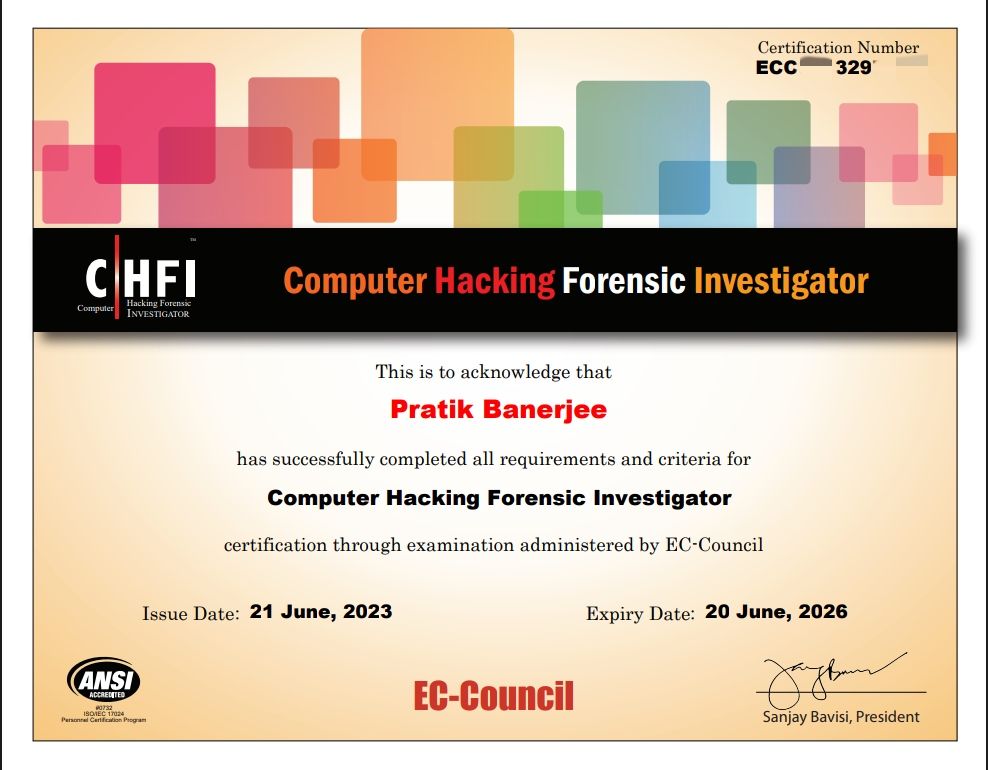 Pratik Banerjee on LinkedIn: #cybersecurity #hacking #security #chfi # ... Pratik Banerjee on LinkedIn: #cybersecurity #hacking #security #chfi # ...