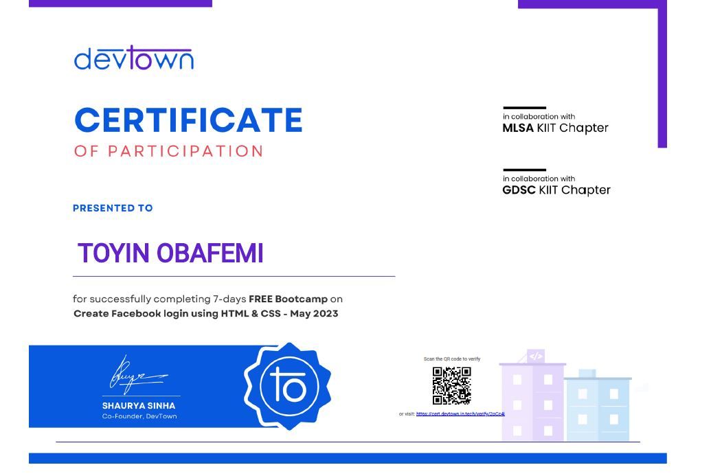 Toyin Obafemi on LinkedIn: #devtown #html #css Toyin Obafemi on LinkedIn: #devtown #html #css