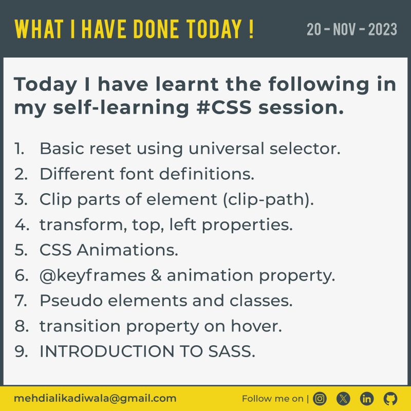 How I learned CSS with universal selector | Mehdiali Kadiwala posted on ... How I learned CSS with universal selector | Mehdiali Kadiwala posted on ...