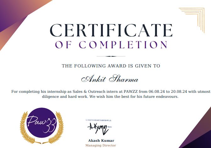 Ankit Sharma on LinkedIn: I successfully completed My internship with ... Ankit Sharma on LinkedIn: I successfully completed My internship with ...