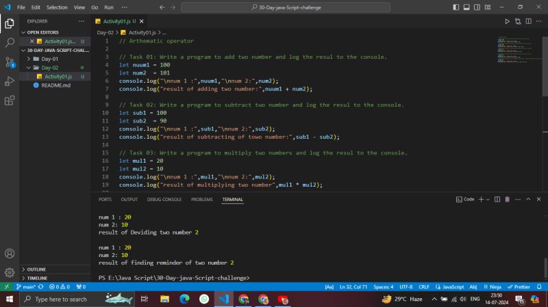 Deepesh Suryavanshi on LinkedIn: I'm practicing my JavaScript skills in ... Deepesh Suryavanshi on LinkedIn: I'm practicing my JavaScript skills in ...
