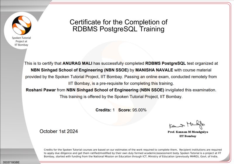 Anurag Mali on LinkedIn: #rdbms #postgresql #iitbombay #nbnssoe # ... Anurag Mali on LinkedIn: #rdbms #postgresql #iitbombay #nbnssoe # ...