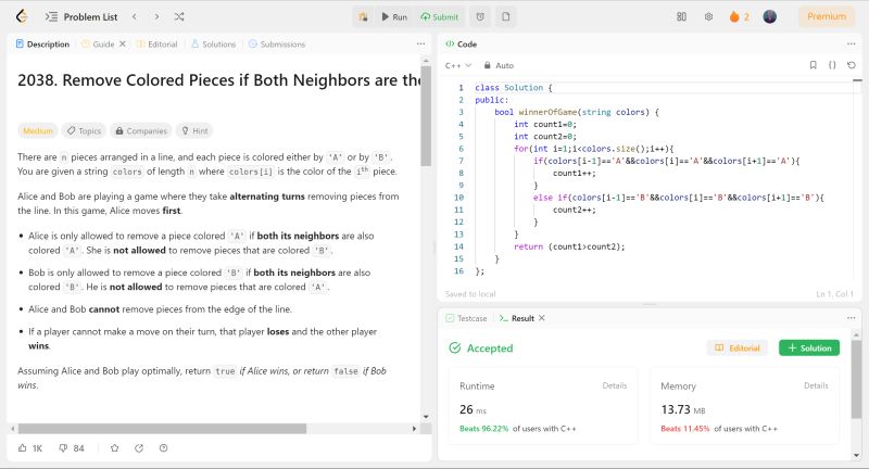 How to remove Colored Pieces in LeetCode | Divyansh Yadav posted on the ... How to remove Colored Pieces in LeetCode | Divyansh Yadav posted on the ...