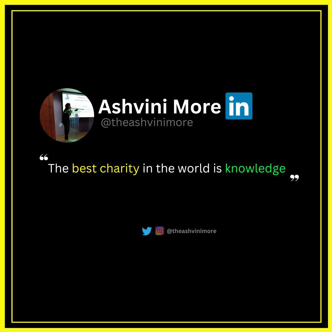 ASHVINI MORE on LinkedIn: #bestcharity #knowledge #life #linkedincreator ASHVINI MORE on LinkedIn: #bestcharity #knowledge #life #linkedincreator