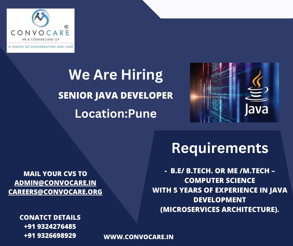 Convocare HR Counselling LLP on LinkedIn: #hiring #javascript #java # ... Convocare HR Counselling LLP on LinkedIn: #hiring #javascript #java # ...