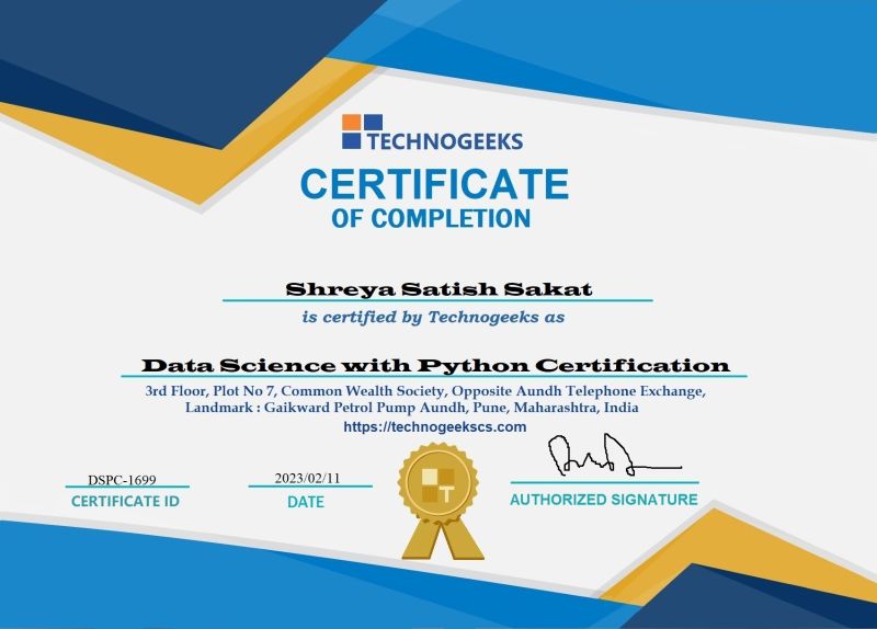 Shreya Sakat on LinkedIn: Hello Connections,I have done Data Science ... Shreya Sakat on LinkedIn: Hello Connections,I have done Data Science ...