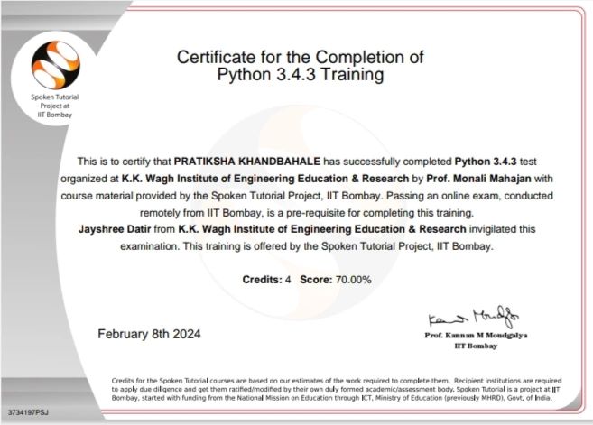 Pratiksha Khandbahale on LinkedIn: #python #learningjourney Pratiksha Khandbahale on LinkedIn: #python #learningjourney