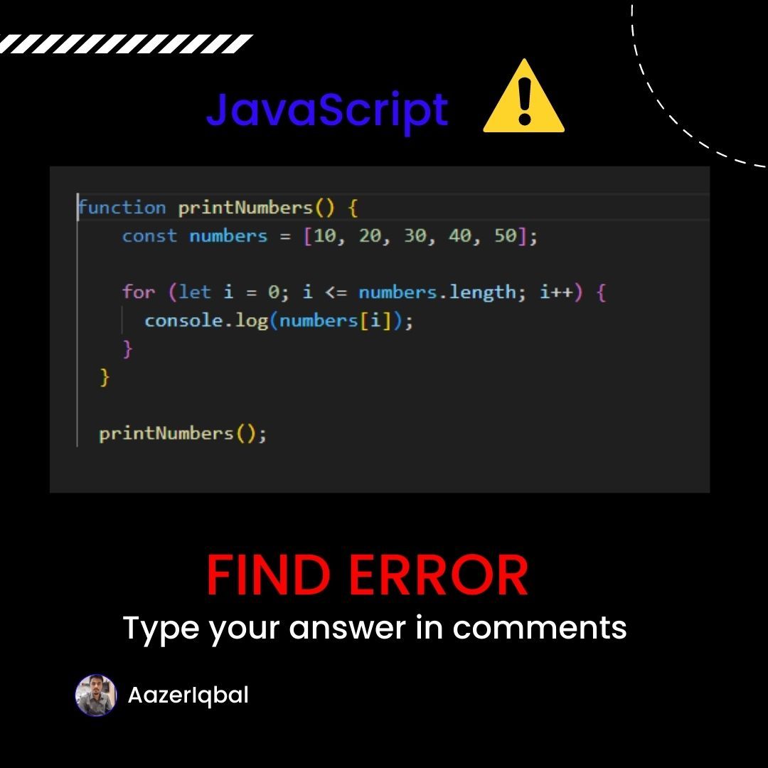 Aazer Iqbal on LinkedIn: #codingchallenge #debugging #developers Aazer Iqbal on LinkedIn: #codingchallenge #debugging #developers