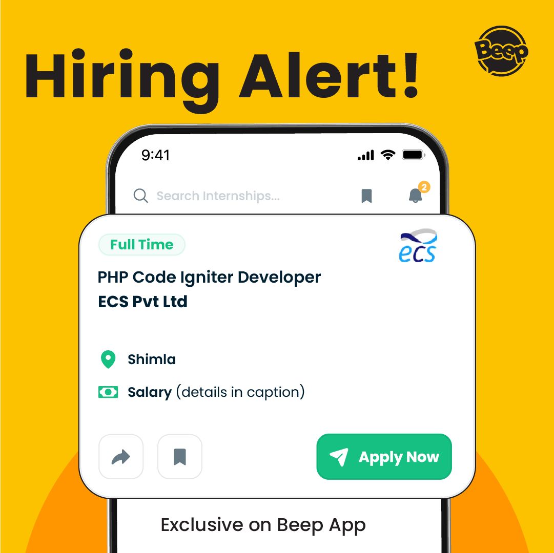 Beep - Internships & Jobs on LinkedIn: 🔍 PHP CodeIgniter Developer ... Beep - Internships & Jobs on LinkedIn: 🔍 PHP CodeIgniter Developer ...